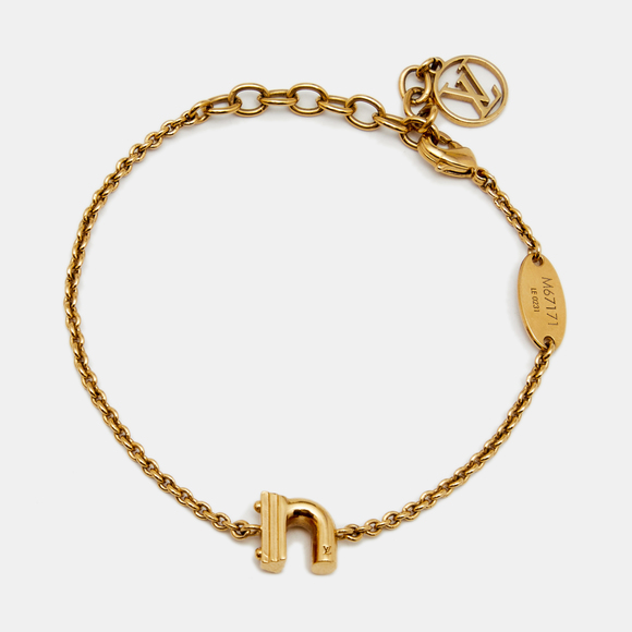 Louis Vuitton | Jewelry | Louis Vuitton Lv Me Letter N Gold Tone ...